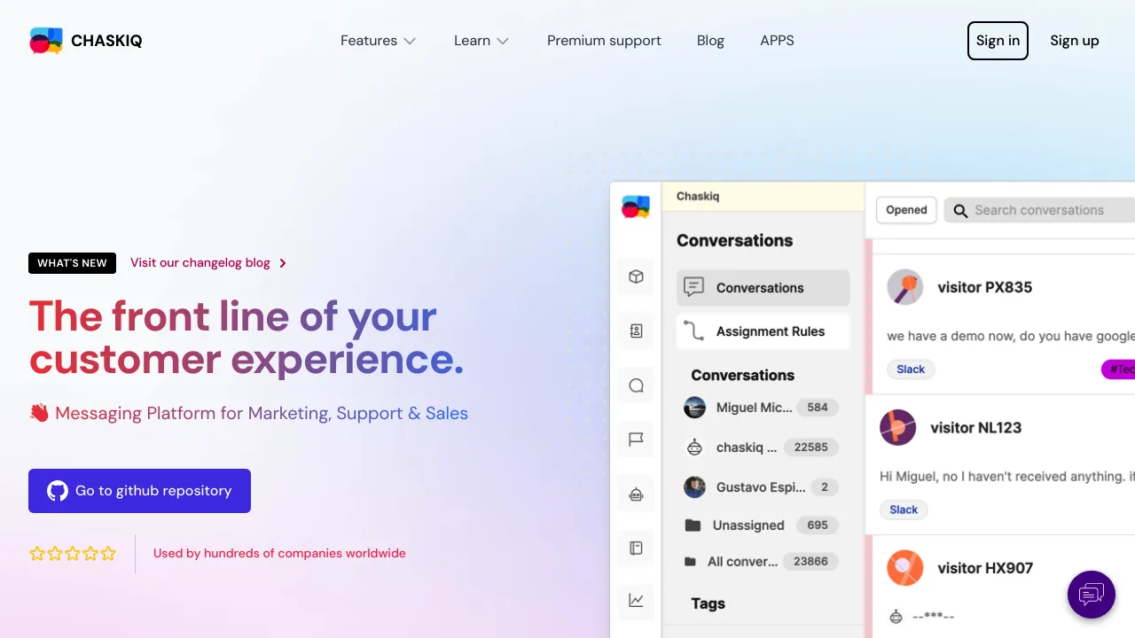 Chaskiq: Open Source Alternative to FreshDesk, Zendesk and Intercom – OpenAlternative